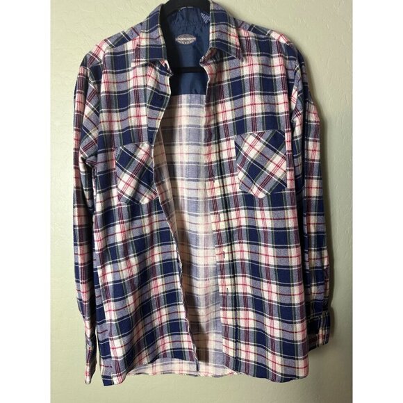 Shirts | Vintage Towncraft Flannel Shirt Red White Blue Green Yellow ...